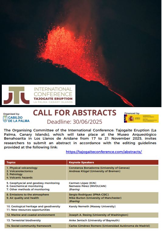 Call for Abstracts Now Open - Tajogaite Conference